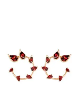 Fernando Jorge 18kt Rose Flicker Garnet Earrings - Gold