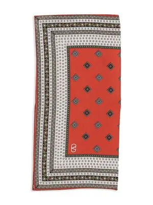 Valentino Garavani Geometric-print Scarf - Orange