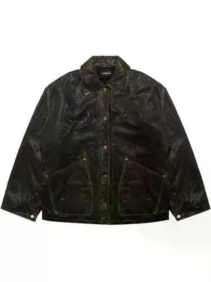 MAINLESS Scratched Leather Jacket