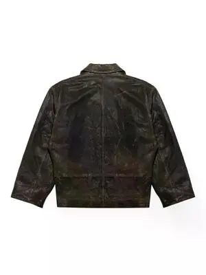 MAINLESS Scratched Leather Jacket