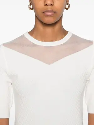 Dkny Sheer-panel T-shirt