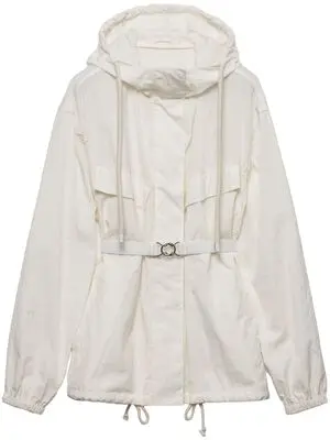 Prada Pongé Blouson Jacket - Neutrals