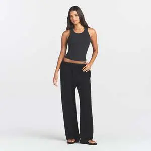 SKIMS Ribbed Cotton Tank Top - Soot