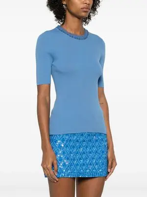 P.a.r.o.s.h Bead-embellished T-shirt - Blue