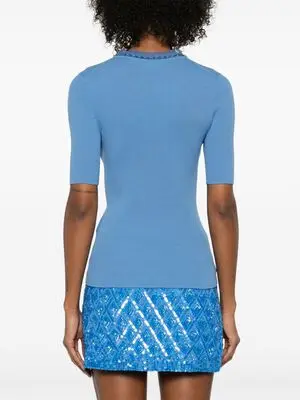P.a.r.o.s.h Bead-embellished T-shirt - Blue