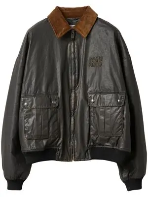 Miu Miu Poplin Bomber Jacket