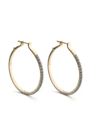 HUM Hum 18kt Yellow Gold Diamond Hoop Earrings