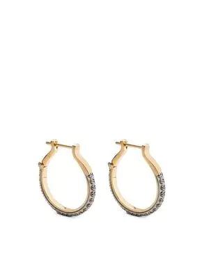 HUM 18kt Yellow Diamond Hoop Earrings - Gold