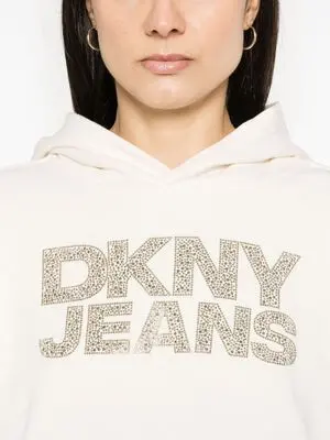 Dkny Rhinestone-logo Hoodie