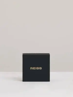 REISS Myles Hinged Crystal Cuff - Silver