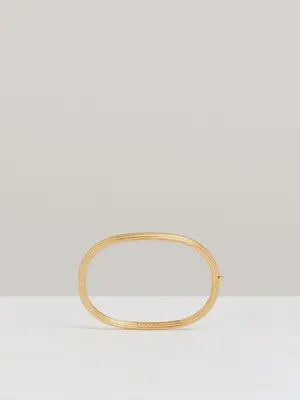 REISS Claudia Contour Hinged Cuff - Gold