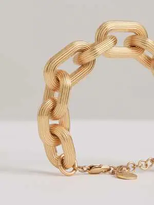 REISS Clara Contour Link Bracelet - Gold