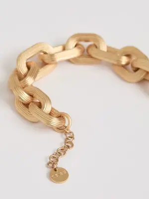 REISS Clara Contour Link Bracelet - Gold