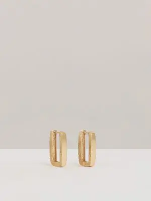 REISS Grace Geometric Hoop Earrings