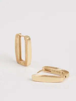 REISS Grace Geometric Hoop Earrings