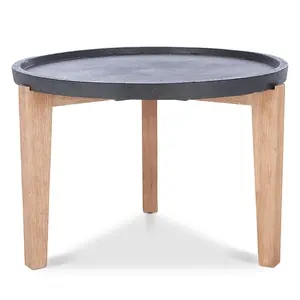 SAFAVIEH Valton Outdoor Side Table - Black