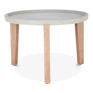SAFAVIEH Valton Outdoor Side Table - Light Gray