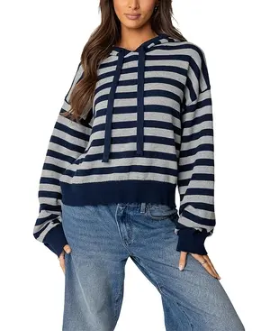 Edikted Striped Sweatshirts Hoodies For Women