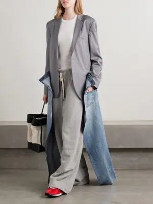 BETTTER Denicoat Convertible Wool-blend And Denim Coat