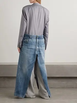 BETTTER Denicoat Convertible Wool-blend And Denim Coat