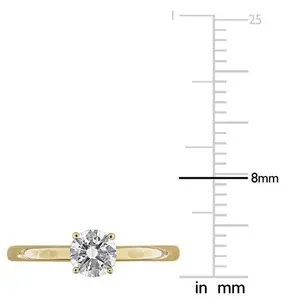 JULIANNA B. 14k Gold 1/2 Ctw Lab-grown Diamond Solitaire Ring - Yellow Gold