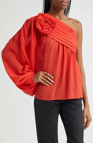 Farm Rio Rose One-shoulder Top