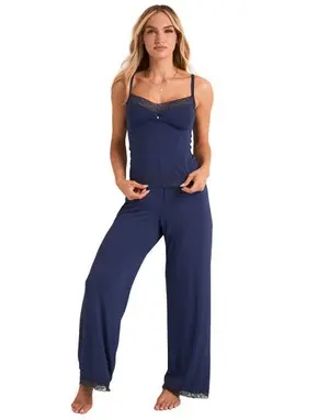 ADORE ME Suzanna Pajama Cami And Pants Set - Dark Blue