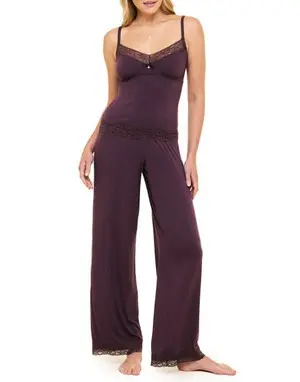 ADORE ME Suzanna Pajama Cami And Pants Set - Dark Purple