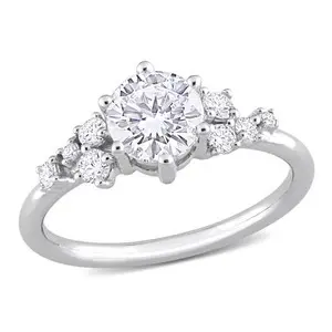 JULIANNA B. 1-1/4 Ctw Lab-grown Diamond Cluster Ring In 14k - White Gold