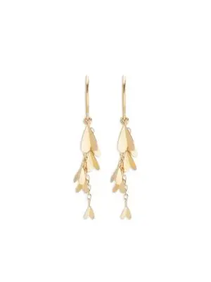 Sia Taylor 18kt Yellow Tiny Wings Drop Earrings - Gold