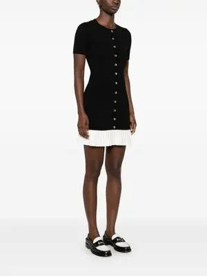Sandro Pleated Mini Dress - Black