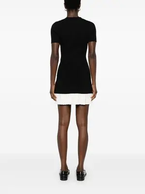 Sandro Pleated Mini Dress - Black