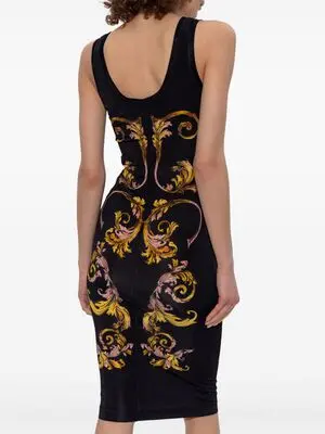 Versace Barocco Midi Dress - Black