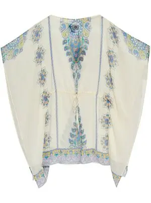 Etro Printed Silk Kaftan