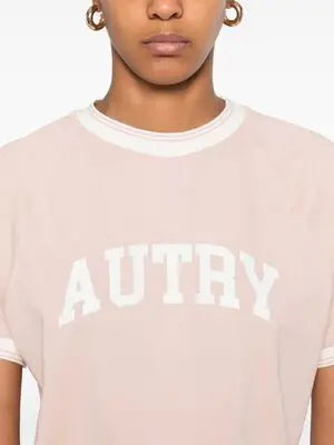 AUTRY Logo-print T-shirt - Pink