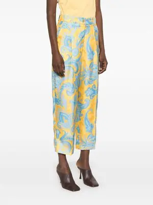 Etro Silk Trousers - Blue