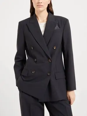 Brunello Cucinelli Double-breasted Blazer - Grey