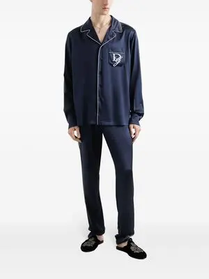 Dolce & Gabbana Embroidered Pajama Pants - Blue