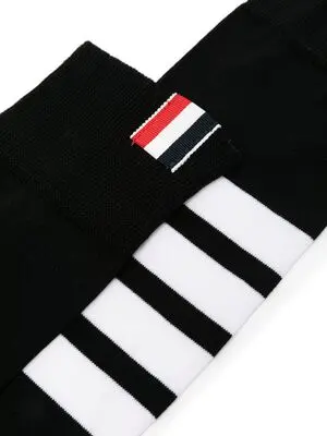 Thom Browne 4-bar Striped Socks - 001 Black