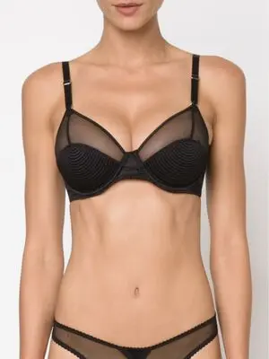 Fleur Du Mal Mesh And Satin Bra