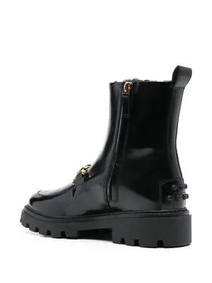 TOD'S Logo-plaque Ankle Boots - Black