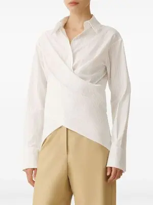 Fabiana Filippi Striped Wraparound Shirt