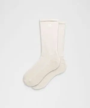 Lululemon Daily Essential Crew Socks - Light Ivory