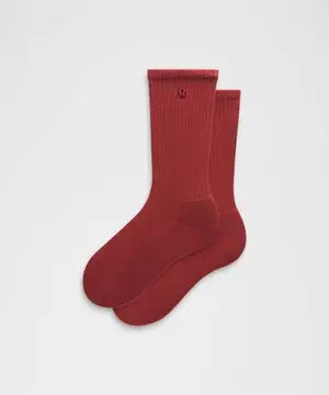 Lululemon Lululemon Unisex Daily Essential Crew Socks Rocket Red