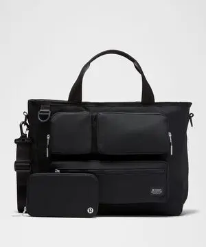 Lululemon Multi-pocket Tote Bag - Black/graphite Grey/vapor