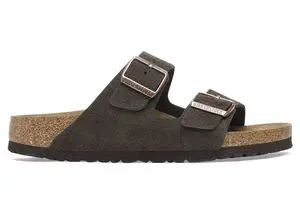 BIRKENSTOCK Arizona Suede Sandals - Mocca