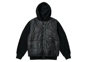 PALACE Reversible Vest With Hood - Black