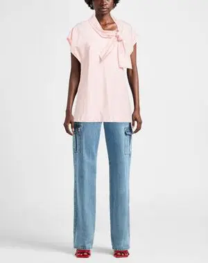 Alpha Studio Cotton Stretch Bow Blouse