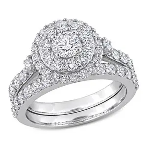 JULIANNA B. 1-3/4 Ctw Lab-grown Diamond Bridal Ring Set - White Gold