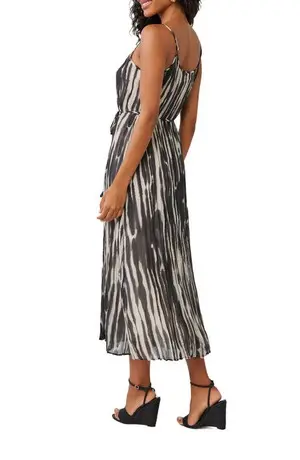 Bella Dahl Abstract Stripe Midi Dress